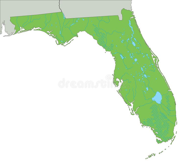Shaded Relief Map Florida Stock Illustrations – 18 Shaded Relief Map ...