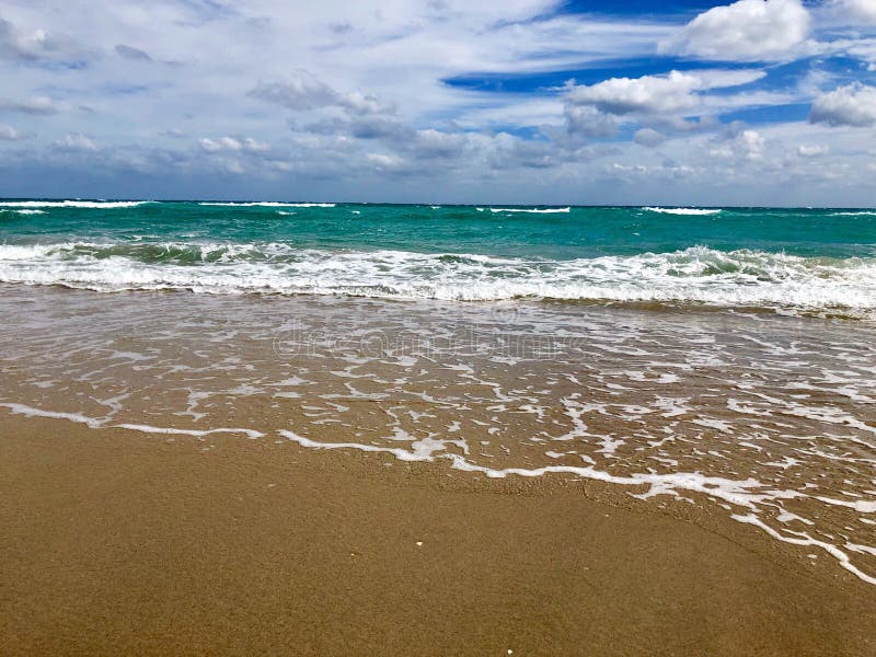 Florida beach with waves stock image. Image of florida - 108933679
