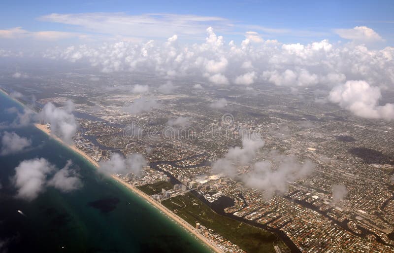 Florida Coastline from Above Stock Photo - Image of waterfront, aerial ...