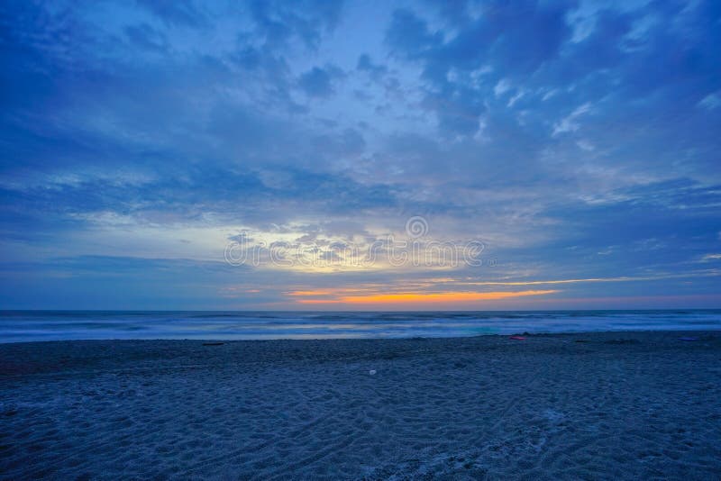 Florida cocoa beach sunset stock photo. Image of leisure - 69437036