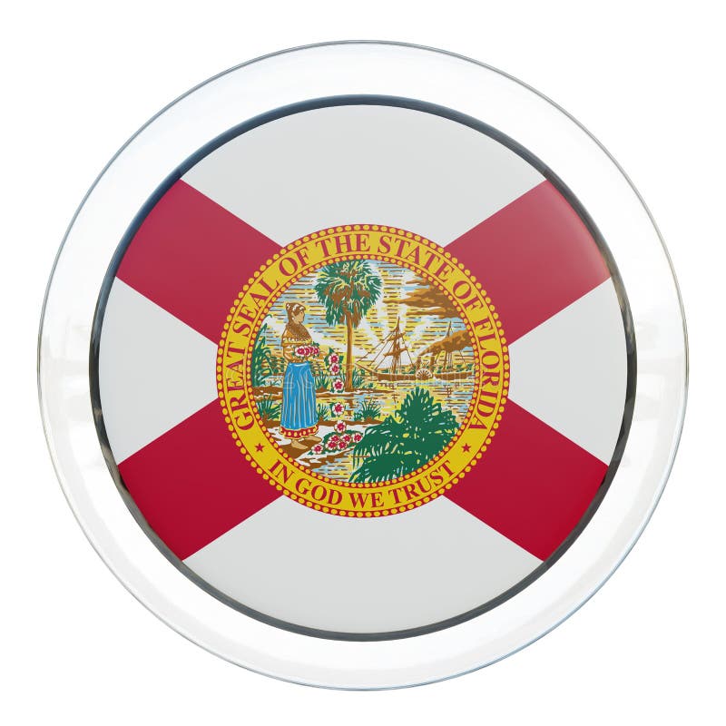 Florida 3D flag stock illustration. Illustration of travel - 255012538
