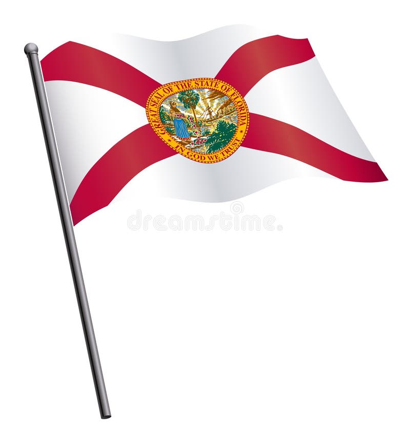 Florida Flag Waving Stock Illustrations – 796 Florida Flag Waving Stock ...