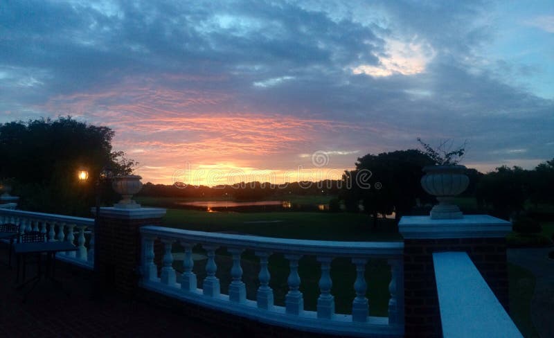 Florida Golf Course Sunset Golf Stock Image - Image of florida, sunset ...