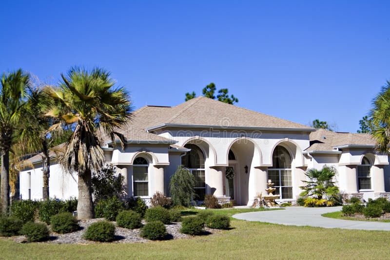 Beautiful Suburban House stock photo. Image of blue, peak - 1784880