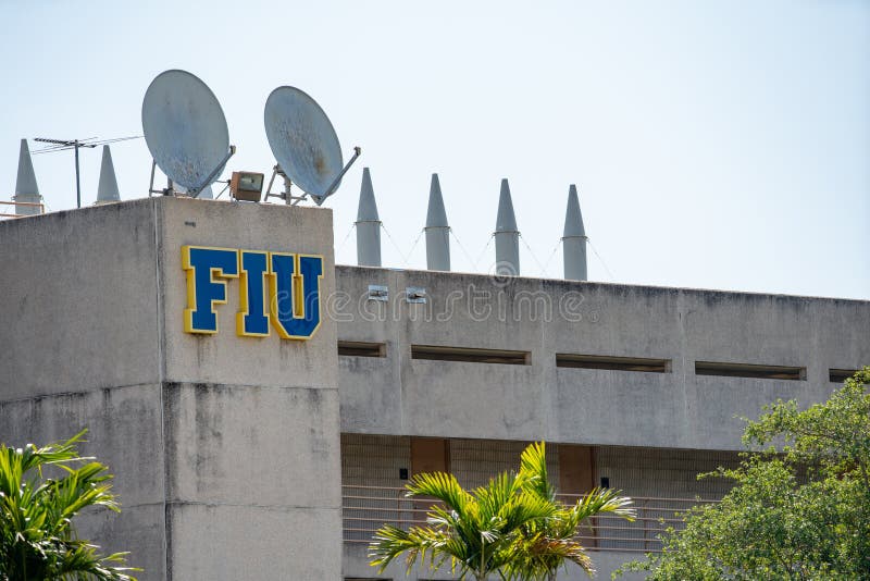 Florida International University FIU Campus Building with Logo ...