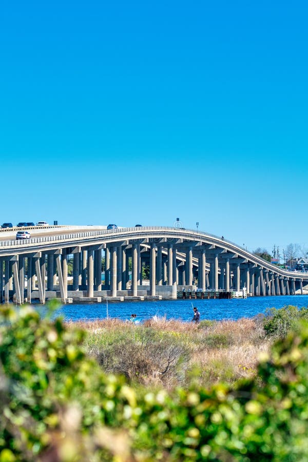 Florida Interstate Road Bridge Along the Sea Stock Image - Image of ...