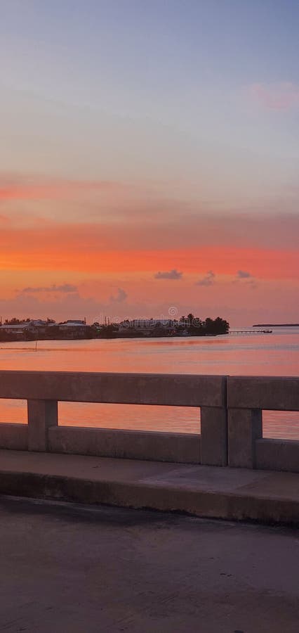 Florida keys bridge sunset stock image. Image of florida - 226335567