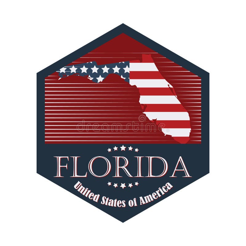 Florida Label. Vector Illustration Decorative Design Stock Vector ...