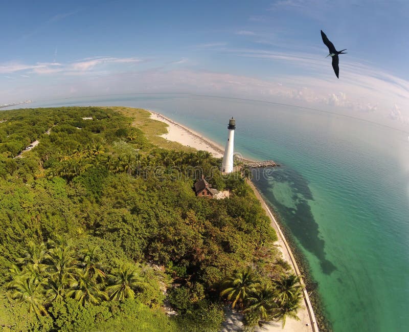 Florida Lighthouse Aerial View Stock Photo - Image of exoticism ...