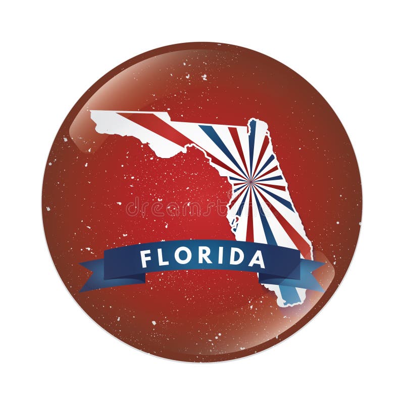 Florida Map Button. Vector Illustration Decorative Design Stock Vector ...