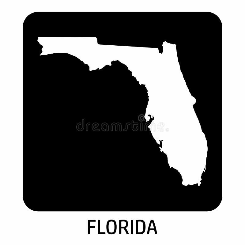 Florida map icon stock illustration. Illustration of travel - 190687872