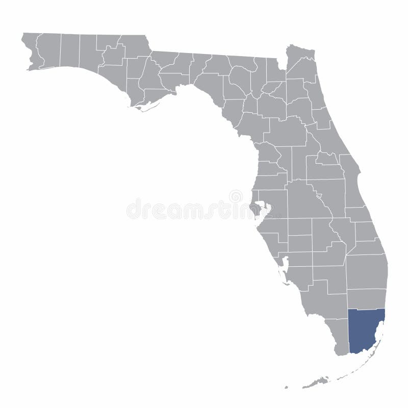 Highlighted Miami Dade County Stock Illustrations – 2 Highlighted Miami ...