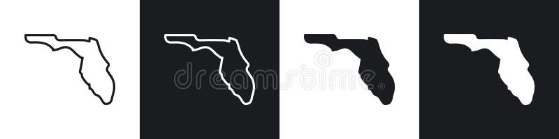 Florida map icon stock vector. Illustration of icon - 341277026