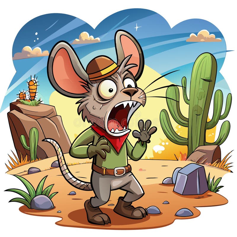 Florida Mouse Ignored Screams Desert Vector Stock Vector - Illustration ...