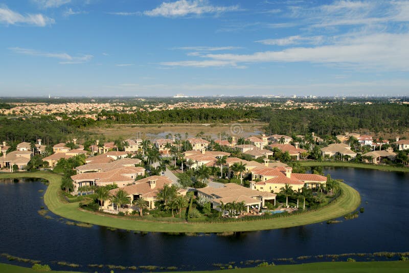 Florida Golf Course Flyover Stock Image - Image of lifestyle, play ...