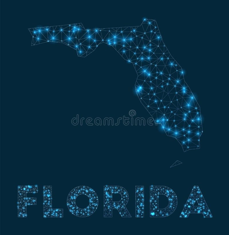 Florida network map. stock vector. Illustration of graphic - 86550729