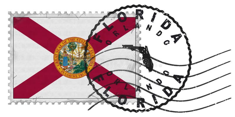 Florida Orlando Stamp National Flag and Postmark Stock Illustration ...