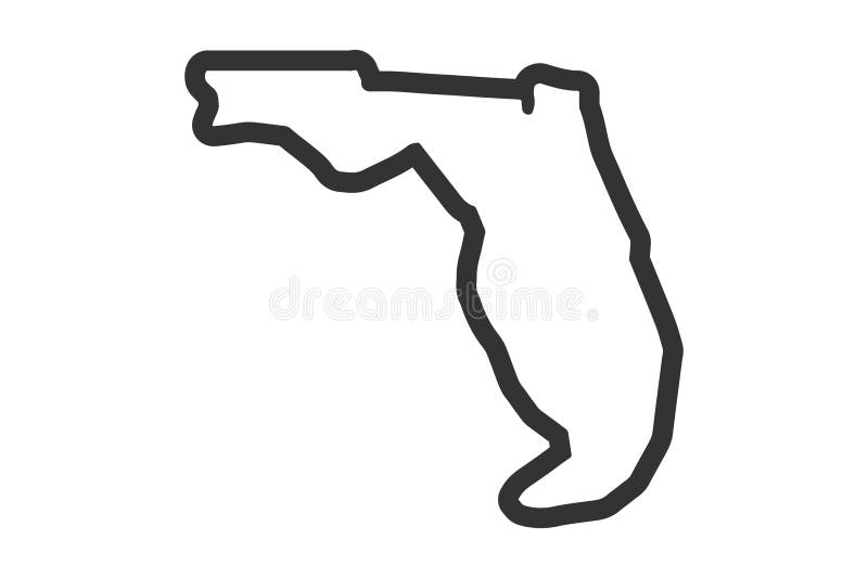 Florida Outline Symbol. US State Map. Vector Illustration Stock Vector ...