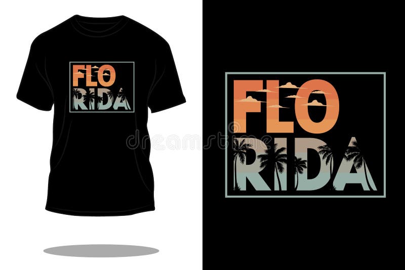 Florida Retro Vintage T Shirt Design Stock Vector - Illustration of ...