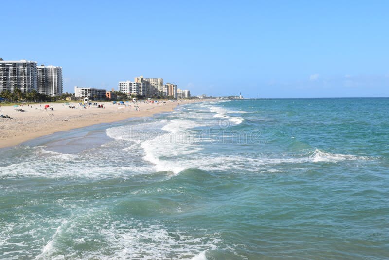 Florida sandy Beach stock image. Image of balconies, hotel - 51374133