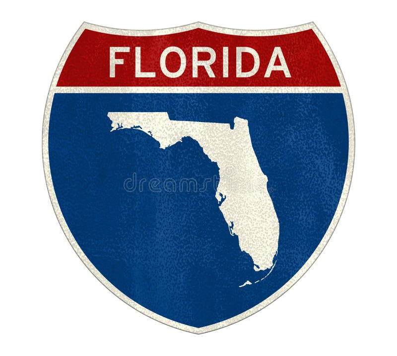 Florida sign map stock illustration. Illustration of sign - 119701883
