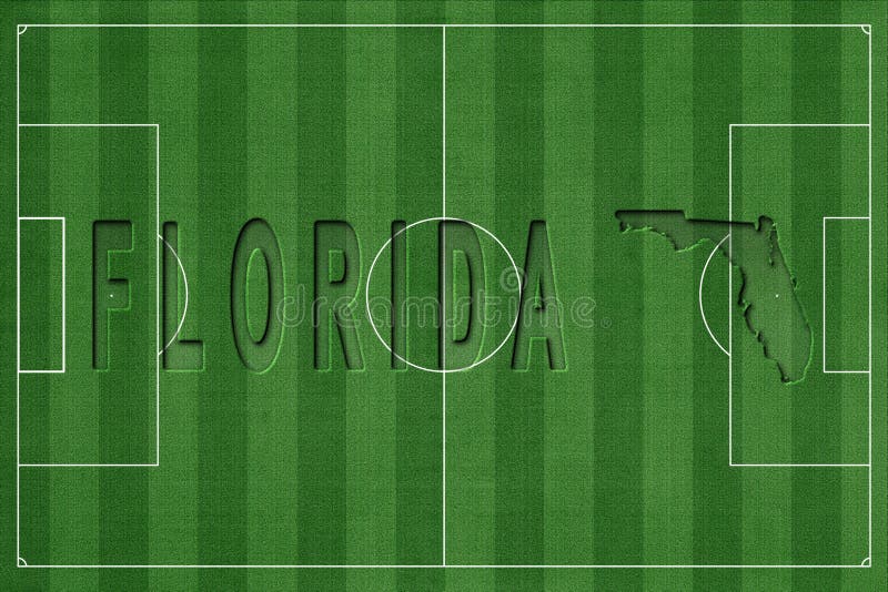 Florida on Soccer Field, National Team Stock Illustration ...