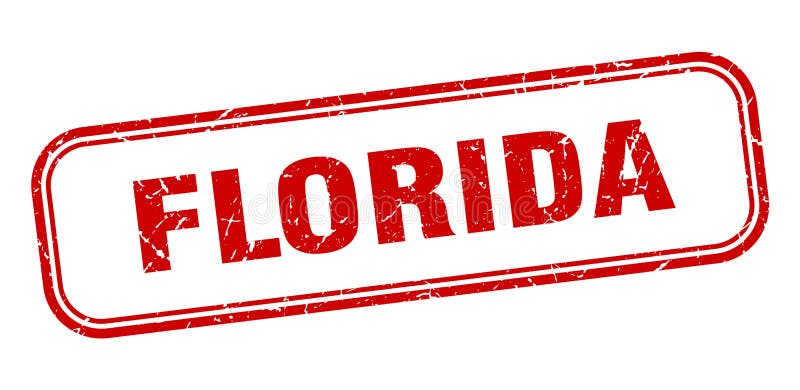 Florida stamp stock vector. Illustration of scratched - 125214676