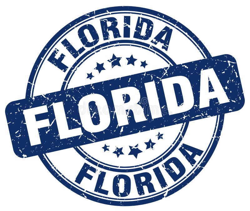Florida stamp stock vector. Illustration of scratched - 125214676