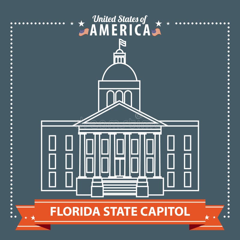 Florida State Capitol. Vector Illustration Decorative Design Stock ...