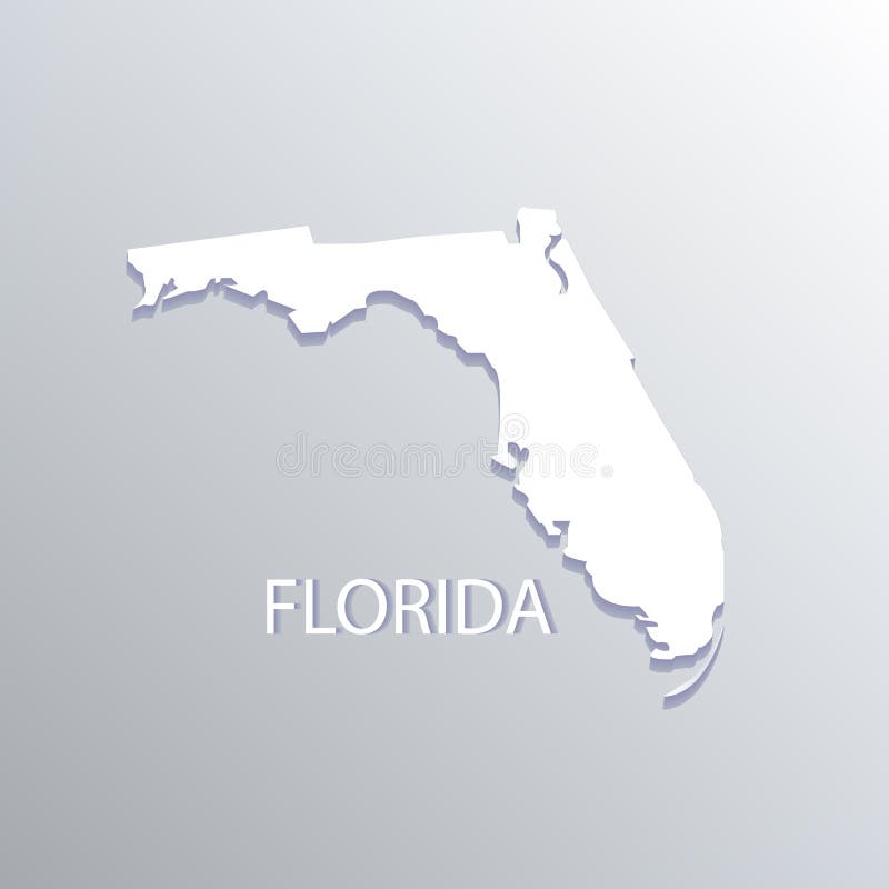 Florida State Flat Map Logo Vector Illustration Stock Vector ...