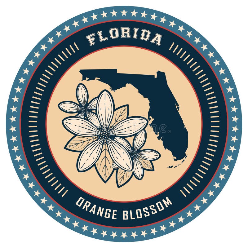 Florida State Label. Vector Illustration Decorative Design Stock Vector ...