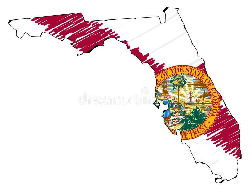 Florida State Outline Stock Illustrations – 3,781 Florida State Outline ...