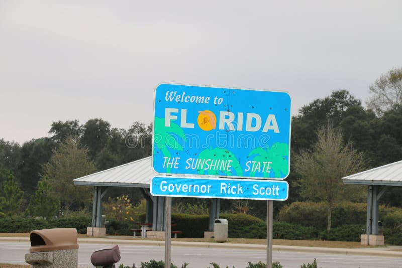 Florida state sign editorial image. Image of state, vocation - 159456700