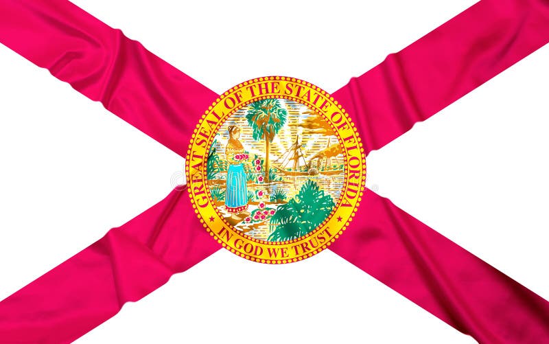 Florida state silk flag stock photo. Image of travel - 279896088