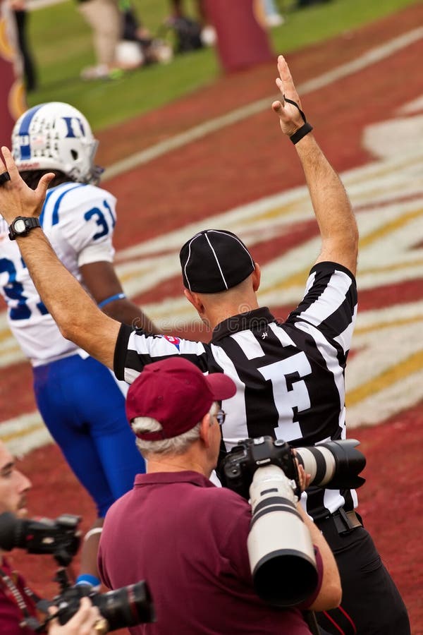 Football Referee Touchdown stock image. Image of clipping - 10010281