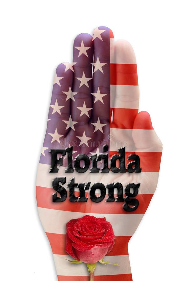 Florida Strong. stock image. Image of hand, county, national - 110388057