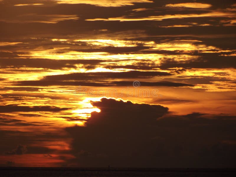 Gold sunset stock image. Image of sunset, florida, gold - 125447727