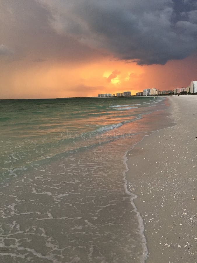 Florida Sunset stock photo. Image of dusk, dawn, beach - 71589210