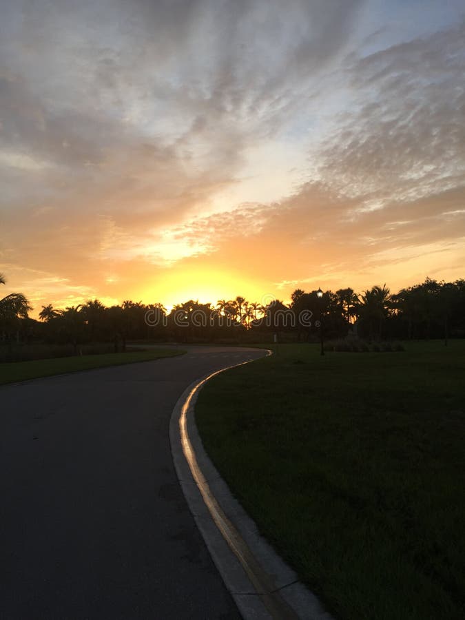 Florida sunset stock image. Image of sunset, florida - 71589045