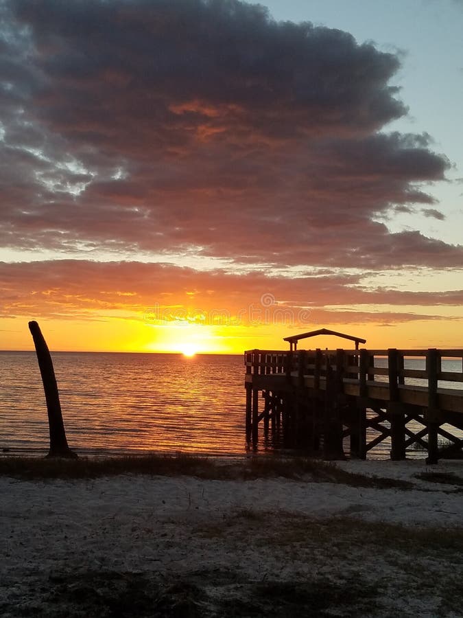 Florida Sunset Pier stock image. Image of pier, beautiful - 169713403