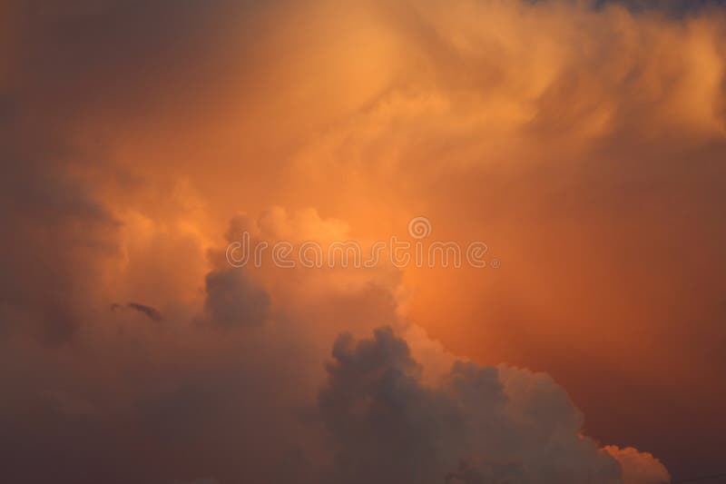 Florida Sunset Reflecting on the Clouds in Evening Stock Photo - Image ...