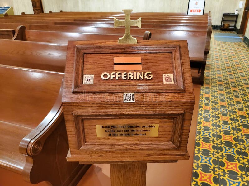 Florida, U.S - November 18, 2023 - the Donation Box Inside of Cathedral ...