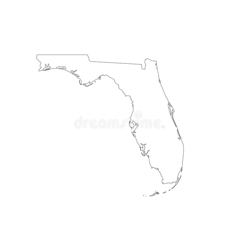 Florida Us State Map Outline Stock Illustrations – 2,190 Florida Us ...