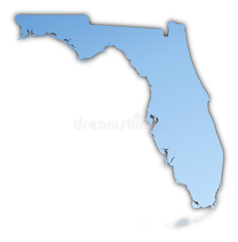 Map of Florida state stock vector. Illustration of american - 9540373