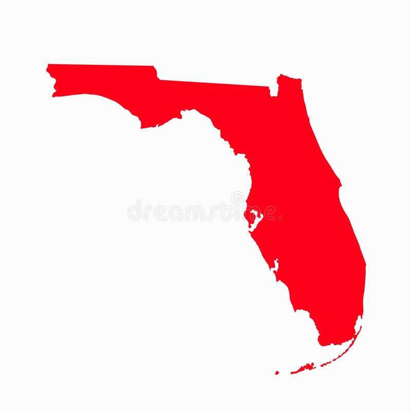 White Simple Map Florida Stock Illustrations – 382 White Simple Map ...