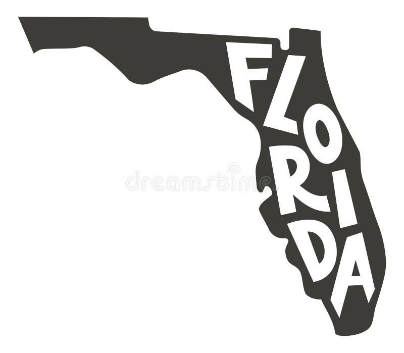 Florida. Vector Silhouette State Stock Vector - Illustration of simple ...
