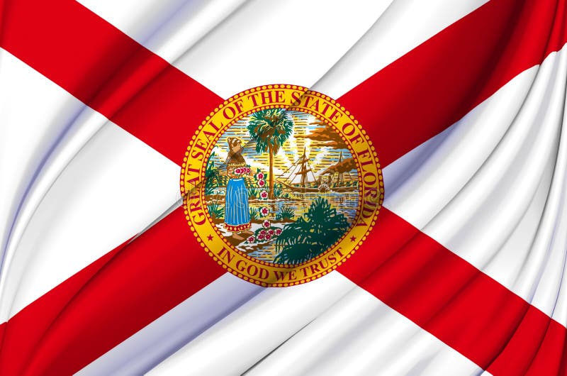 Florida Flag Waving Stock Illustrations – 807 Florida Flag Waving Stock ...