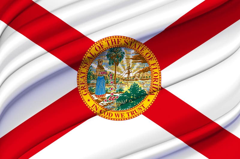 Florida Flag Waving Stock Illustrations – 797 Florida Flag Waving Stock ...