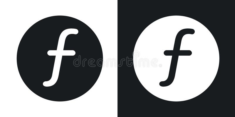 Florin Sign Isolated on White Background Icon Isolated on White ...