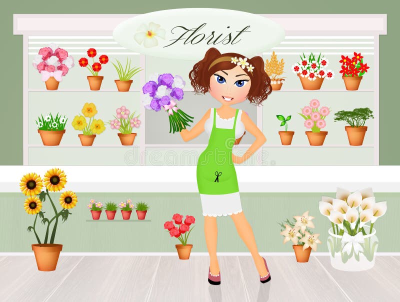 Florist stock illustration. Illustration of roses, closed - 42129274